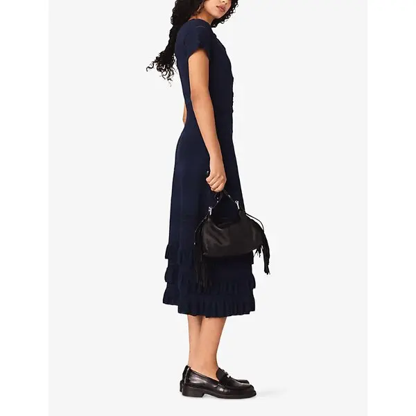 Maje Miss M Leather Shoulder Bag