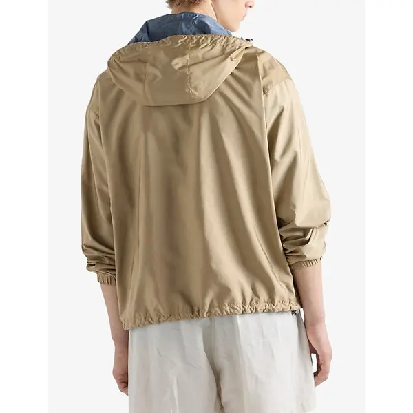 Prada Reversible Re-nylon Hooded Shell Jacket - Brown
