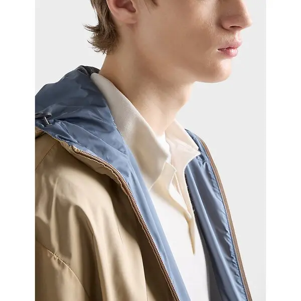 Prada Reversible Re-nylon Hooded Shell Jacket - Brown
