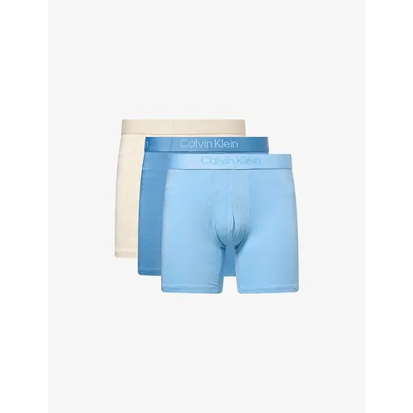 Calvin Klein Ultra Soft Pack Of Three Modal-jersey Boxer Briefs