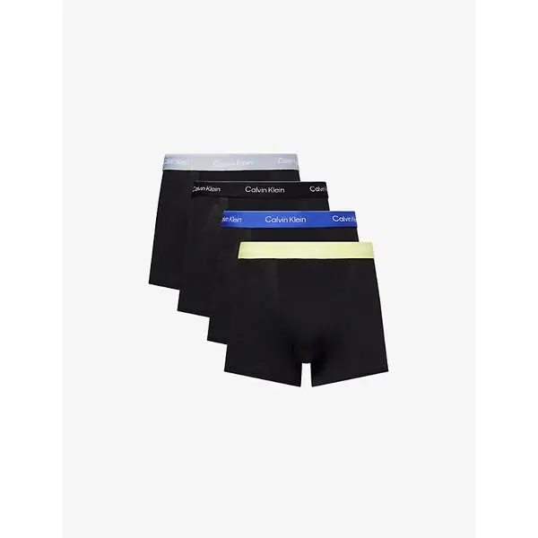 Calvin Klein Icon Pack Of Five Stretch-cotton Trunks - Multi