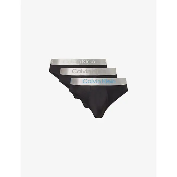 Calvin Klein Micro-stretch Pack Of Three Jersey Briefs - Multi