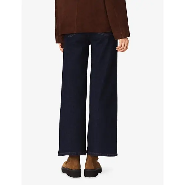 Maje Straight-leg High-rise Cropped Denim Jeans