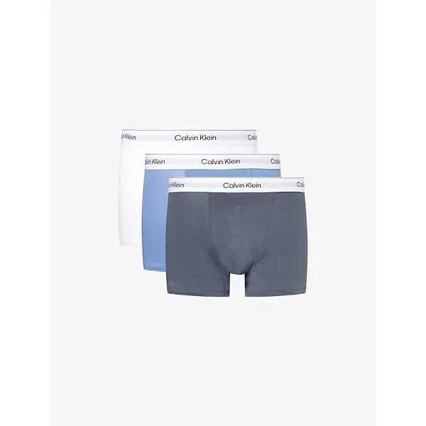 Calvin Klein Icon Pack Of Three Stretch-cotton Trunks