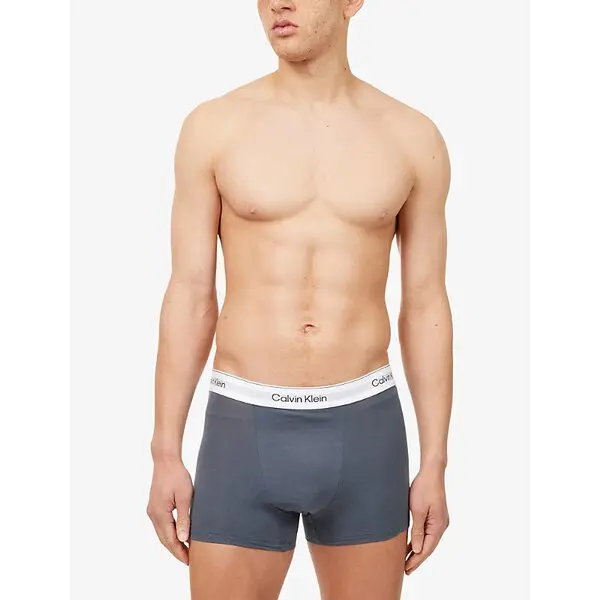 Calvin Klein Icon Pack Of Three Stretch-cotton Trunks