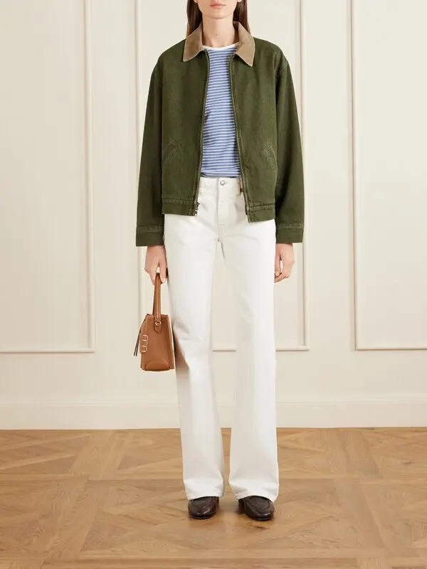 Aimé Leon Dore Corduroy Collar Denim Jacket