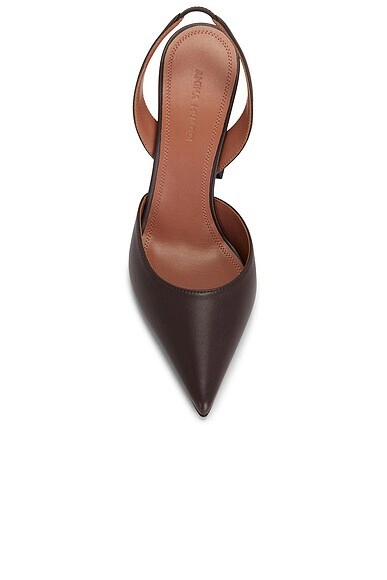 Amina Muaddi Holli Slingback Pumps In Nappa Leather