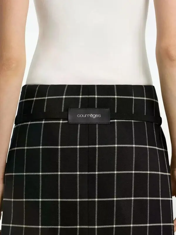 COURREGES Checked Mini Skirt