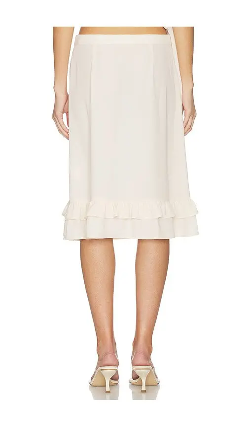 WITH HARPER LU Frill Midi Skirt