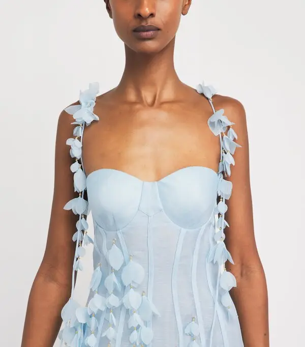 Zimmermann Linen-silk Petal Midi Dress