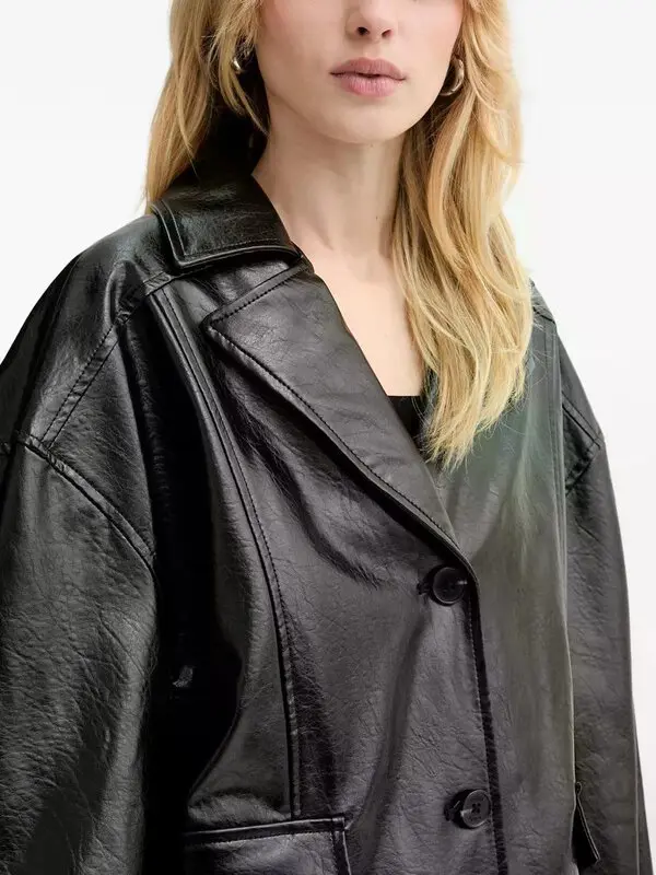 Guess Fransiska Crinkled-effect Button-up Jacket