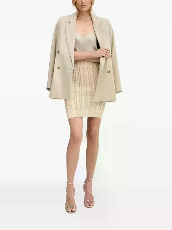 Guess Cable-knit Fitted Mini Skirt