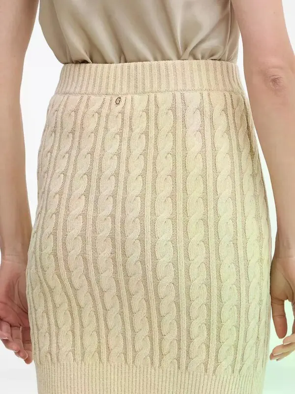 Guess Cable-knit Fitted Mini Skirt