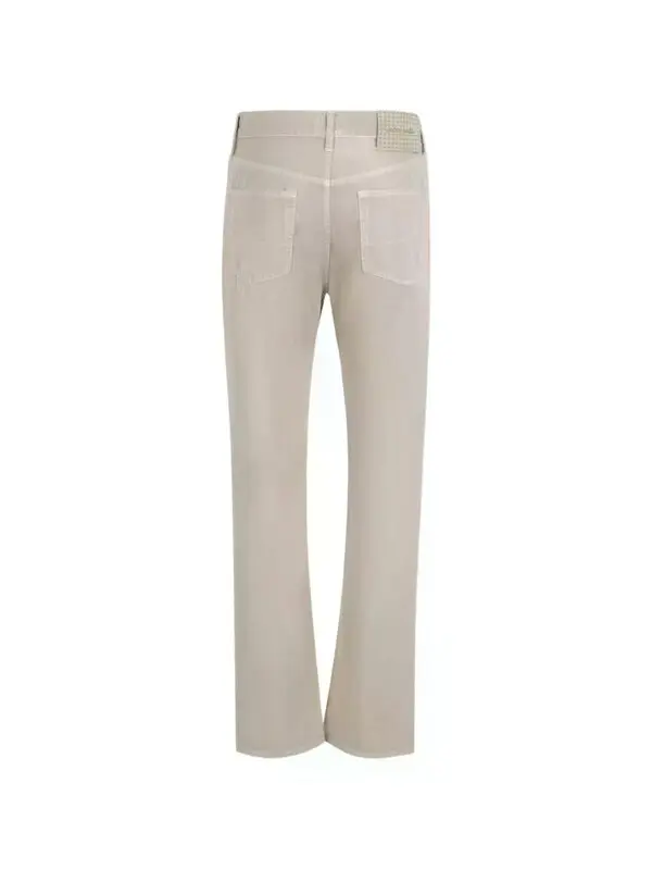 Jacob Cohen Light Beige Logo Patch Jeans