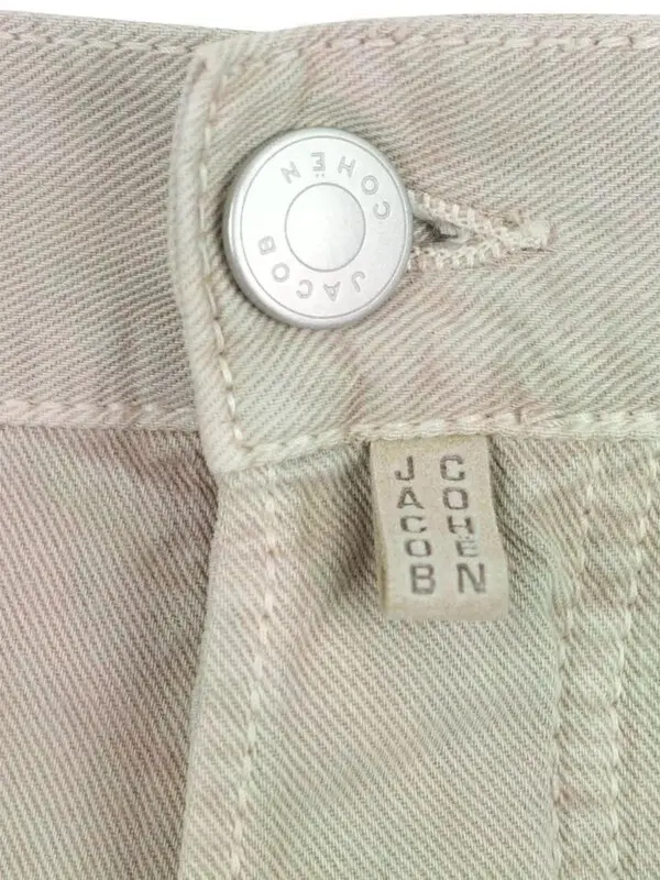 Jacob Cohen Light Beige Logo Patch Jeans