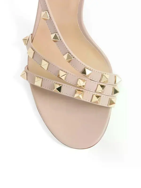 Valentino Garavani Rockstud Calfskin Slingback Sandals 85mm - Neutrals