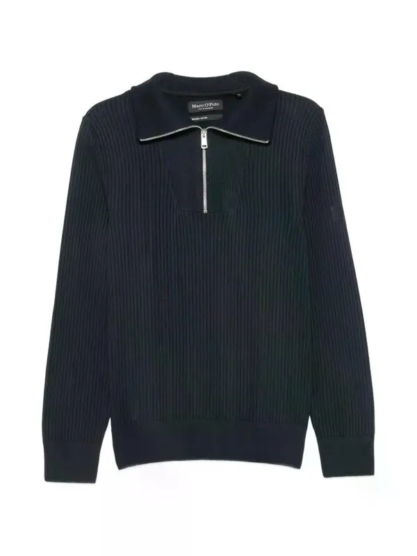 Marc O'polo Half-zip Ribbed Knit Sweater