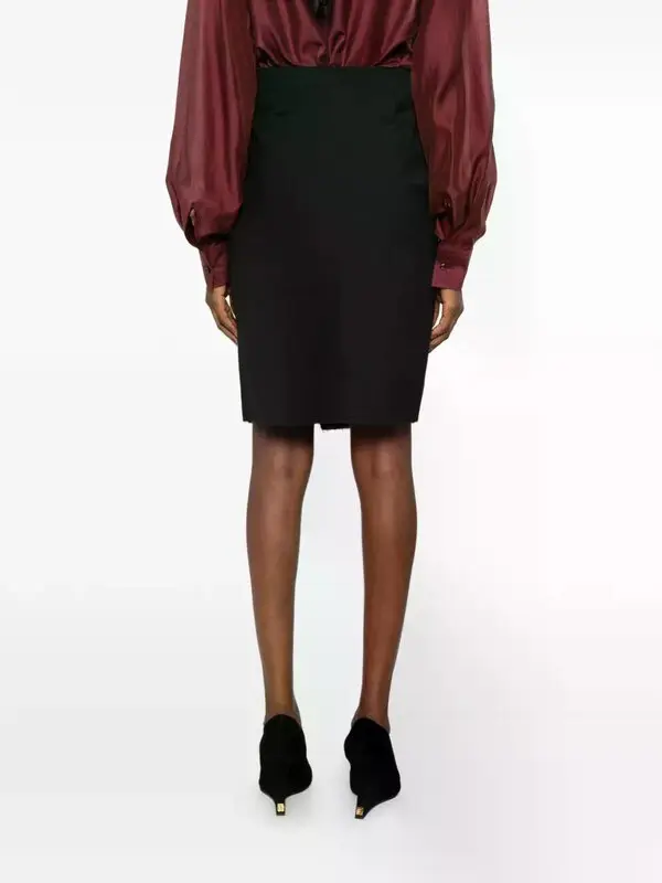 MARSEM Raw-edge Slit Mini Skirt