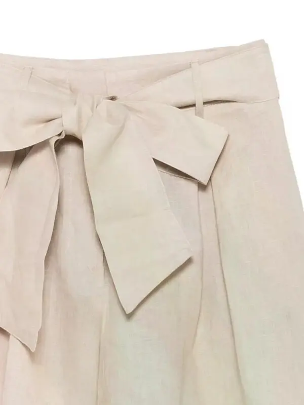 Liviana Conti Tie-waist Pleated Shorts - Neutrals