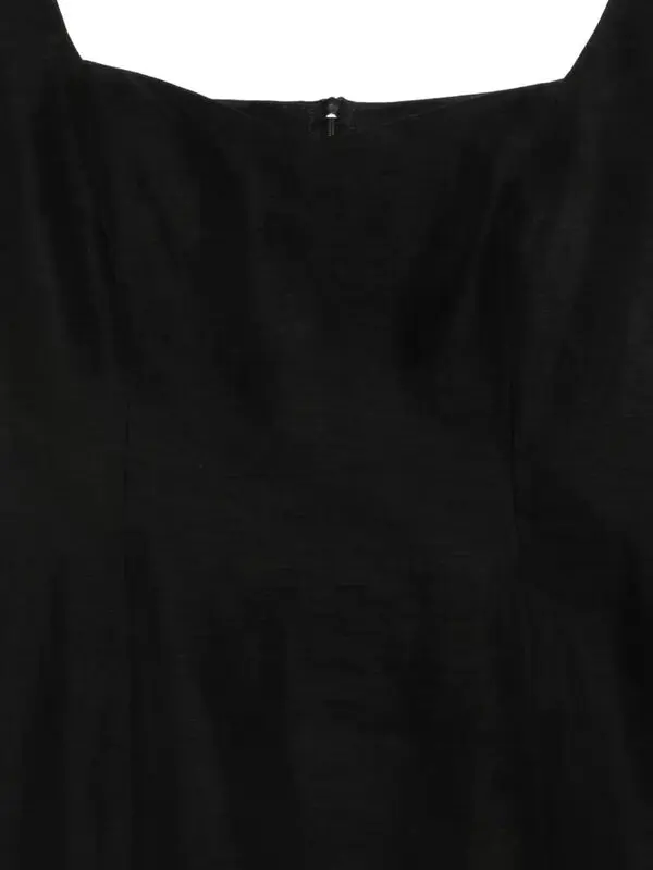 JIL SANDER Linen Square-neck Sleeveless Mini Dress