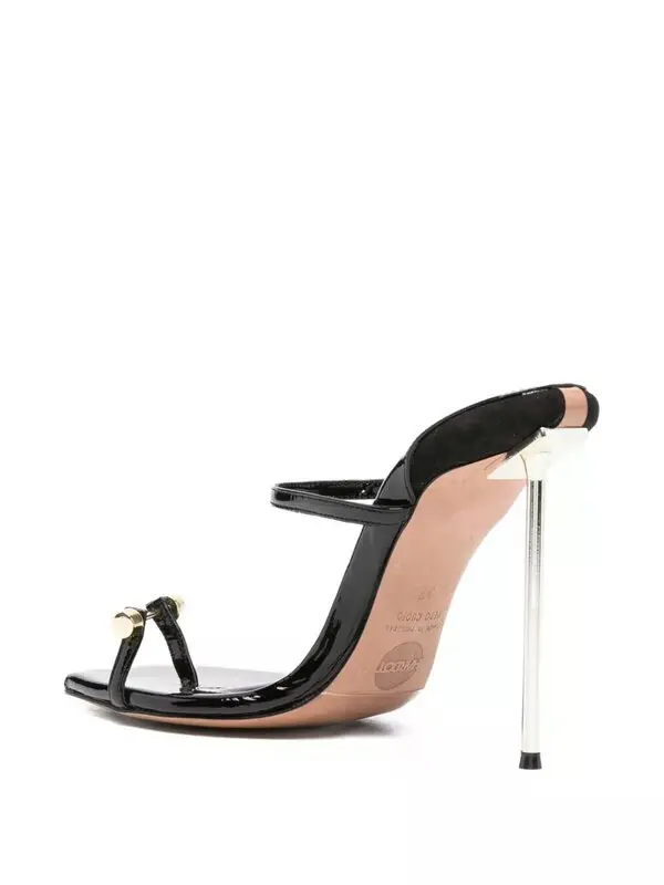 HARDOT Patent-leather Toe-strap Sandals