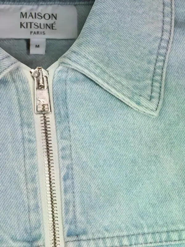 Maison Kitsuné Zip-up Denim Jacket