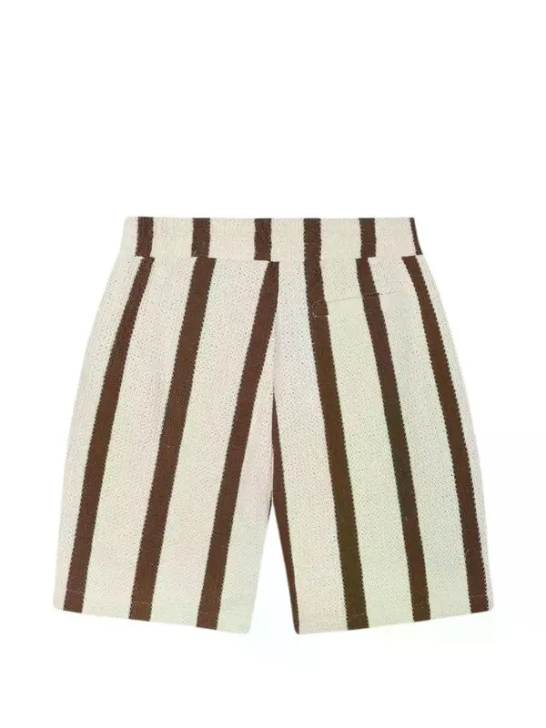 ONLY THE BLIND Crochet Knit Vertical Stripe Shorts