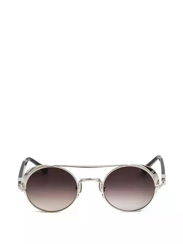 Matsuda Side-shield Round-frame Sunglasses - Silver