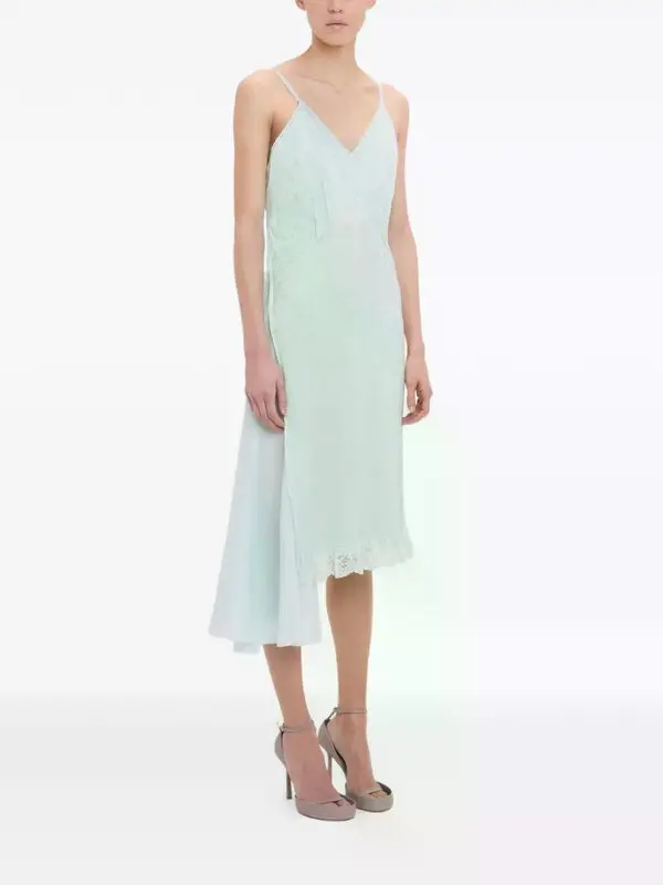 Victoria Beckham Crushed Cami Asymmetric Midi Dress