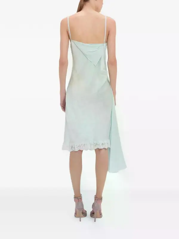 Victoria Beckham Crushed Cami Asymmetric Midi Dress
