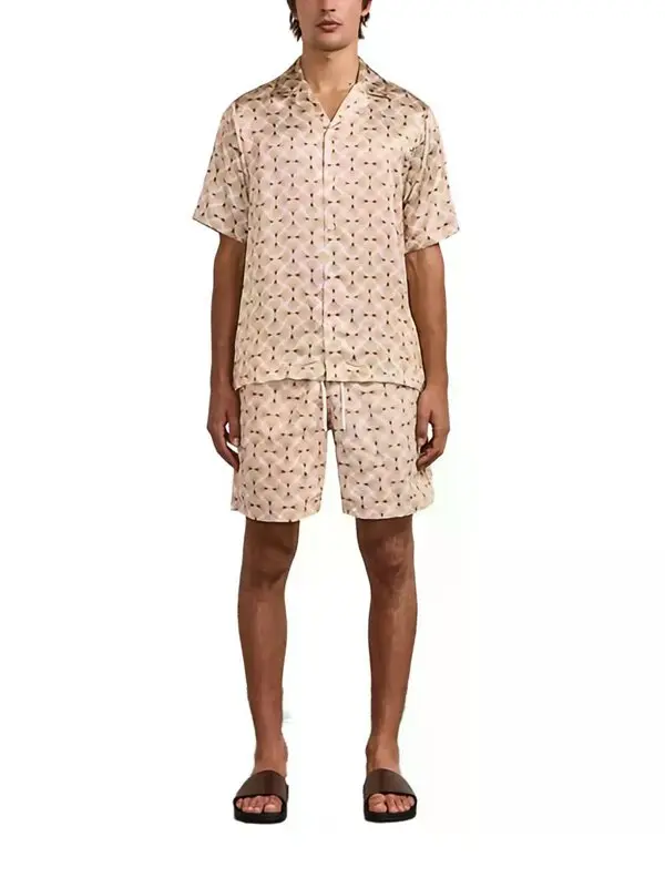 Frescobol Carioca Geometric-print Swim Shorts - Neutrals