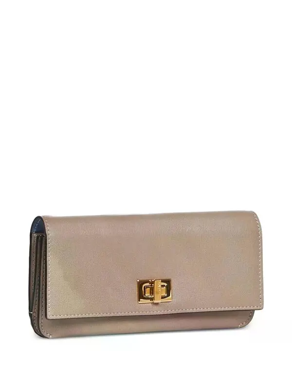Fendi Twist-lock Leather Wallet