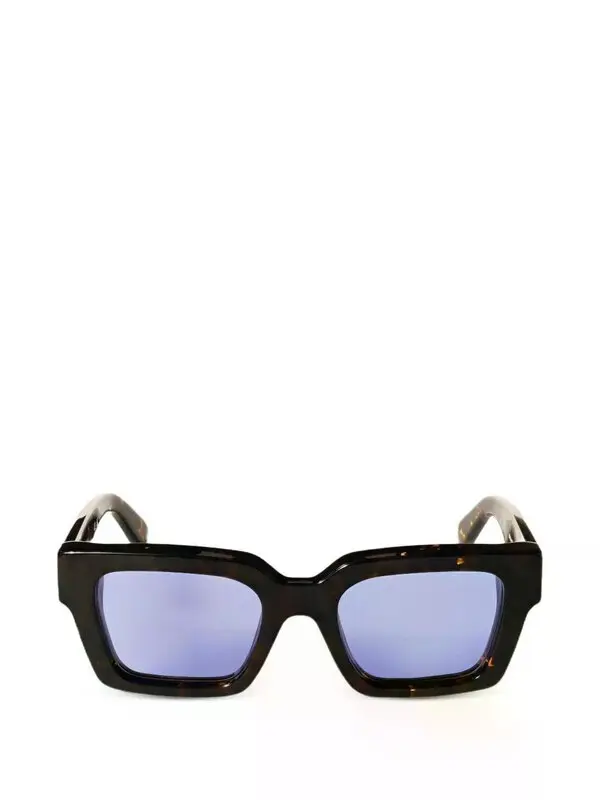 Off-White Tortoiseshell Effect Square-frame Sunglasses