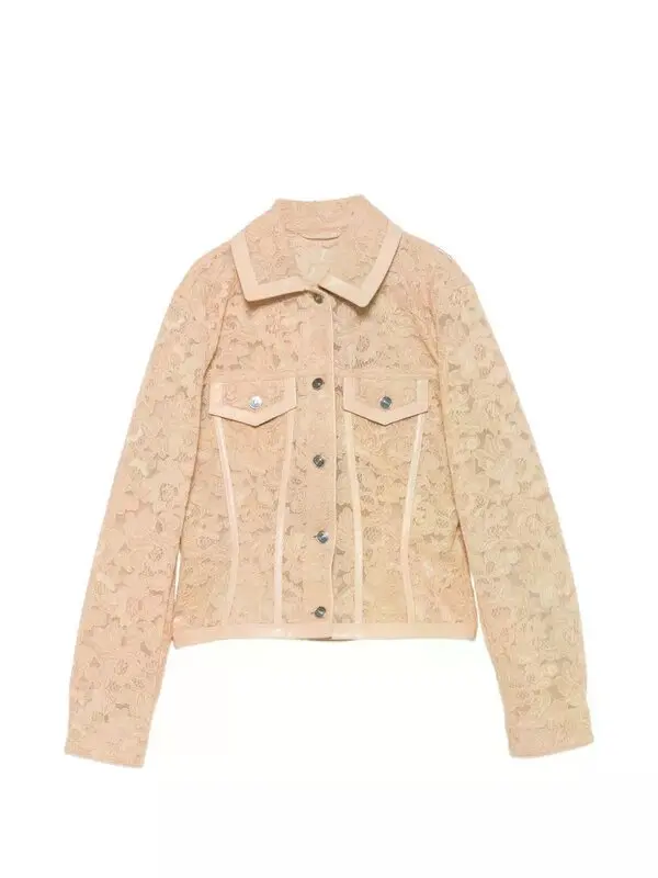 Ermanno Scervino Lace And Leather Trimmed Jacket
