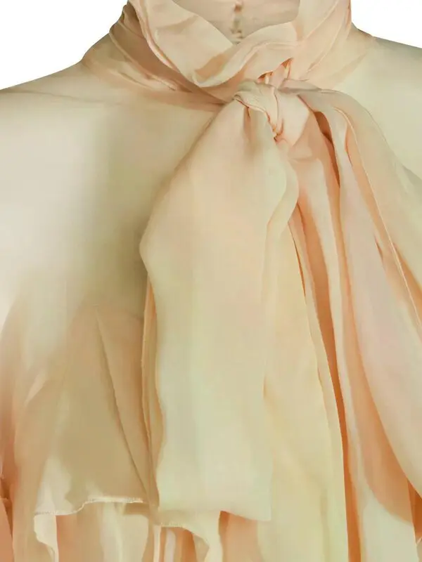 Blumarine Ruffled Asymmetric Blouse - Neutrals
