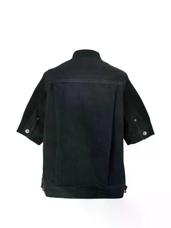 Sacai Denim X Knit Cardigan - Black