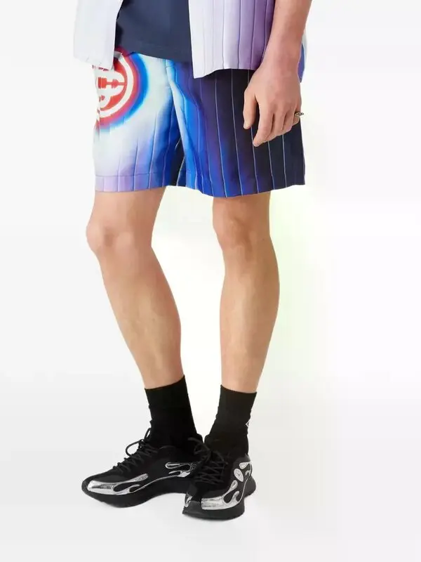 Casablanca Shockwave Print Silk Shorts