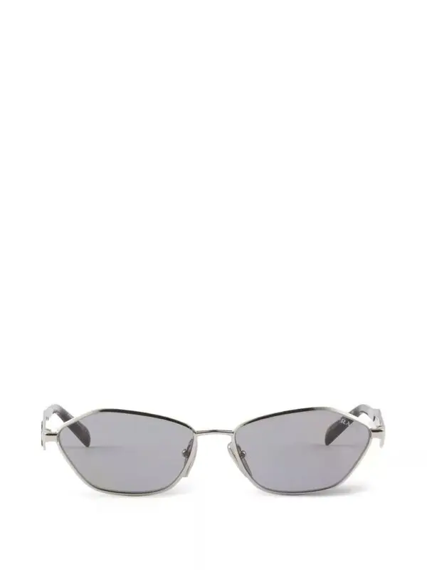 Prada Irregular Metal Frame Sunglasses - Silver