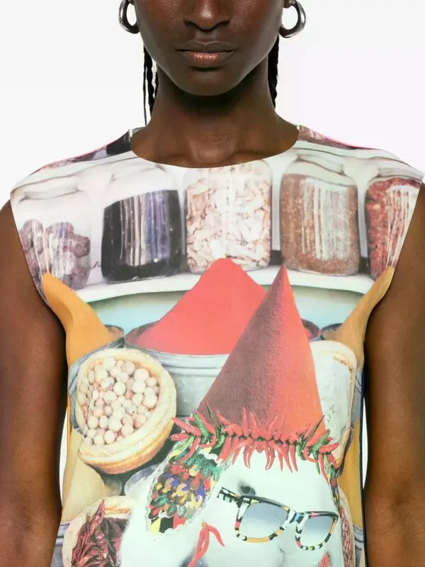 The Artistylist Graphic Print Sleeveless A-line Dress