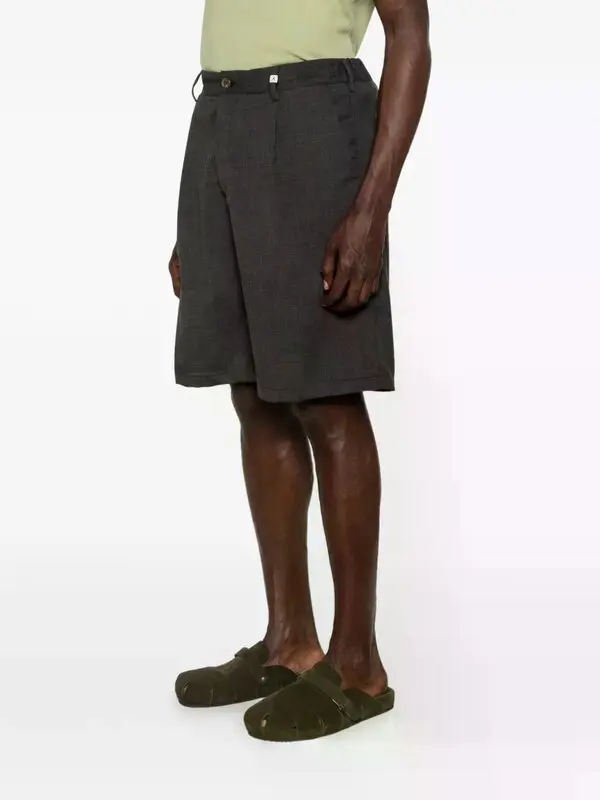 MYTHS Pleated Belt-loop Shorts - Grey