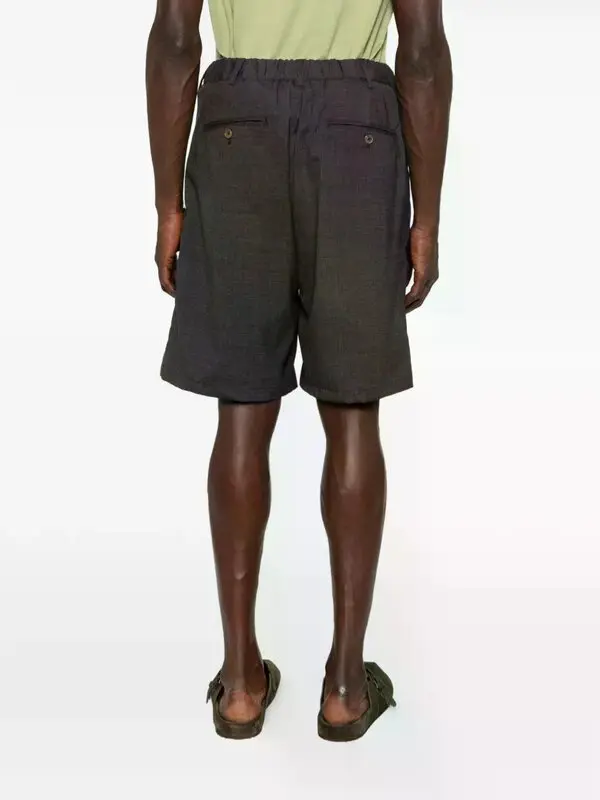 MYTHS Pleated Belt-loop Shorts - Grey