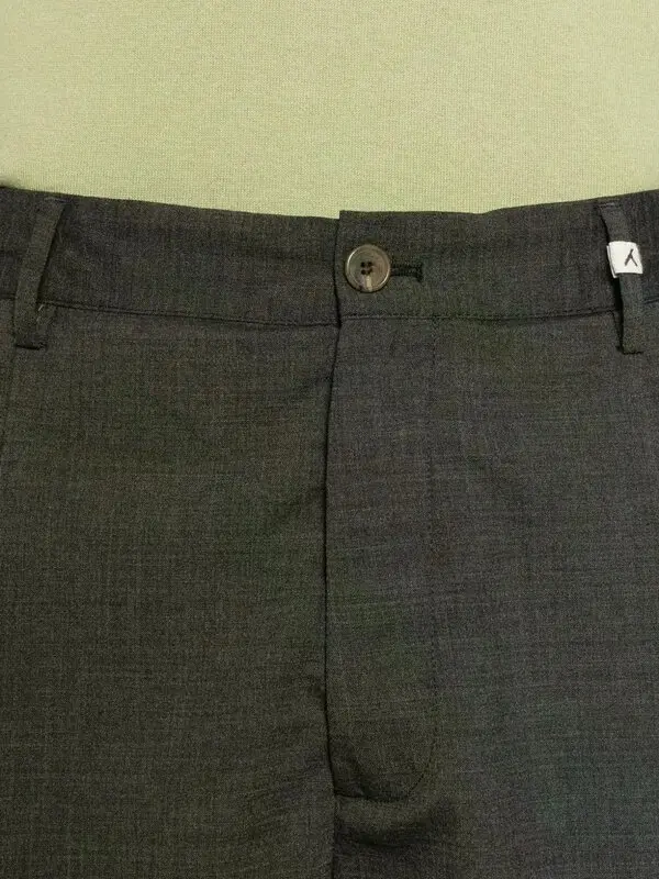 MYTHS Pleated Belt-loop Shorts - Grey