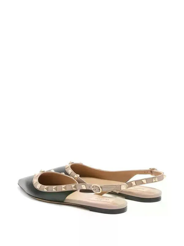 Valentino Garavani Rockstud Calfskin Flat Pumps