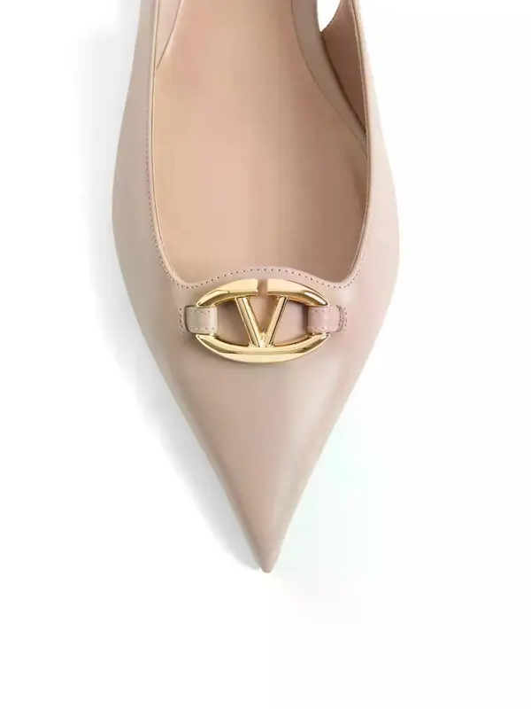 Valentino Garavani Calfskin Slingback Ballerinas - Neutrals