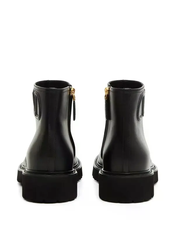 Valentino Garavani Calfskin Ankle Boots With Vlogo Detail