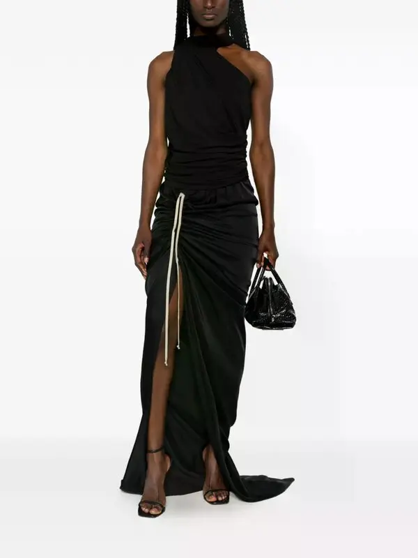 Rick Owens Draped Asymmetric Skirt - Black