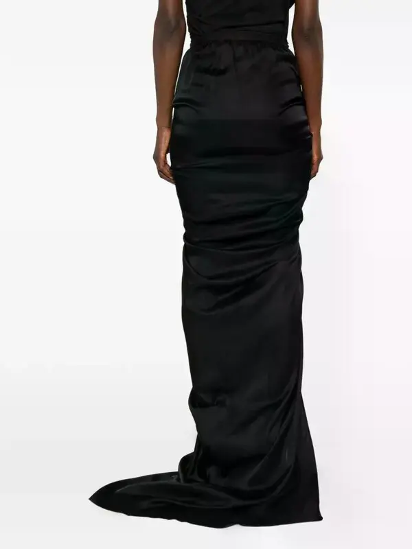 Rick Owens Draped Asymmetric Skirt - Black