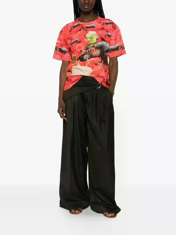 The Artistylist Graphic-print Cotton T-shirt - Red