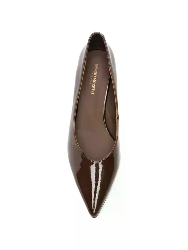 SERGIO MORETTI FIRENZE Patent Finish Pointed-toe Pumps