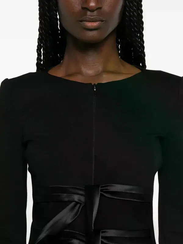Emporio Armani Collarless Jacket With Bow Detail